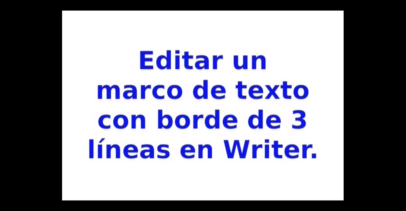 Cómo hacer un marco de texto con borde de 3 líneas en Writer